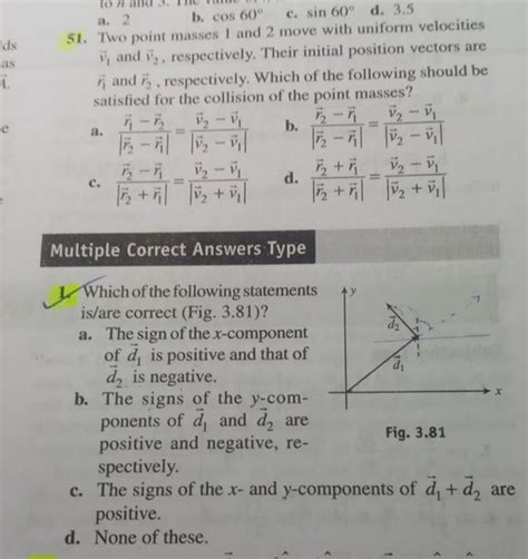 Two Point Masses 1 And 2 Move With Uniform Velocities I 1 And I 2 Re