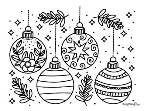 Free Printable Christmas Ornaments Coloring Pages Easy Peasy And Fun