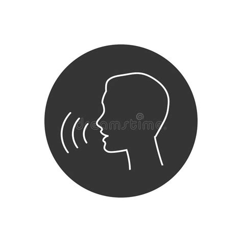 Voice Control Line Icon Speak Or Talk Recognition Linear Icon Speaking And Talking Command