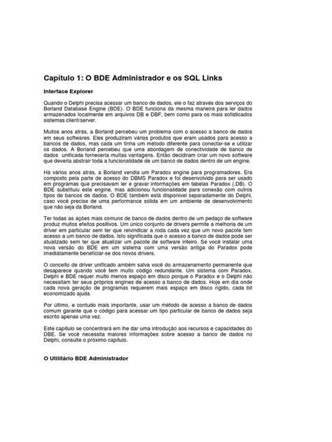 Apostila Delphi Bd Modulo01 Pdf Janela Informática Sql