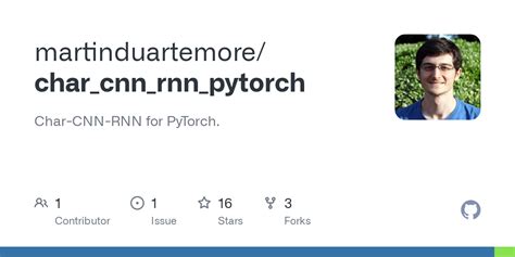 Github Martinduartemorecharcnnrnnpytorch Char Cnn Rnn For Pytorch