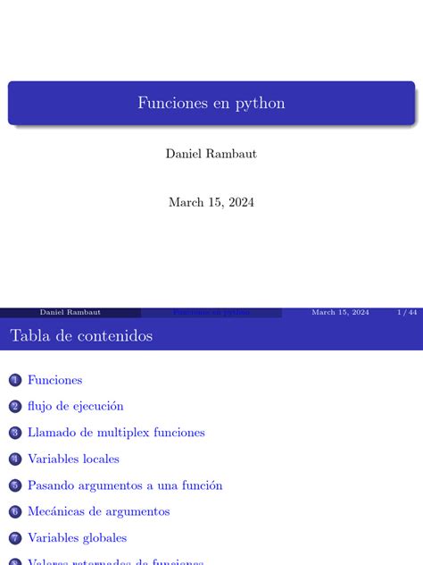Funciones En Python Pdf Python Lenguaje De Programación