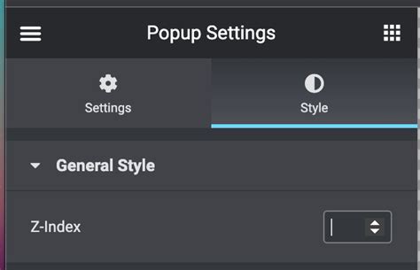 Popup Style Settings Overview Phox Documentation