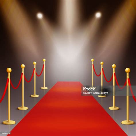 스포트라이트 벡터 일러스트에 의해 조명 시상식 레드 카펫 3차원 형태에 대한 스톡 벡터 아트 및 기타 이미지 3차원 형태 Film Festival Premiere