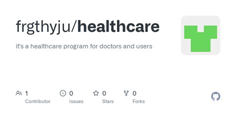 GitHub Frgthyju Healthcare It S A Healthcare Program For Doctors And Users
