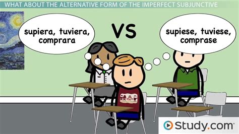 Conjugations And Alternate Conjugations Of The Imperfect Subjunctive In Spanish Lesson