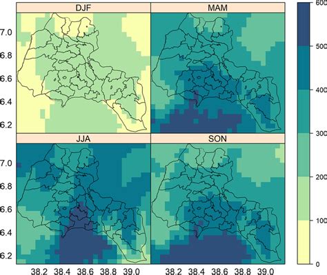 Average Accumulated Seasonal Rainfall Mm Over The Sidama Region In