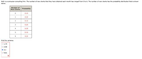Solved Find The Variance Chegg
