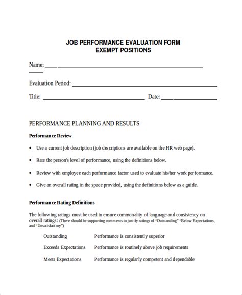 FREE 7 Performance Evaluation Samples And Templates In PDF MS Word