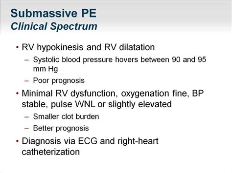 Pulmonary Embolism Scope Of The Problem Massive Vs Submassive Pulmonary Embolism Ppt Download