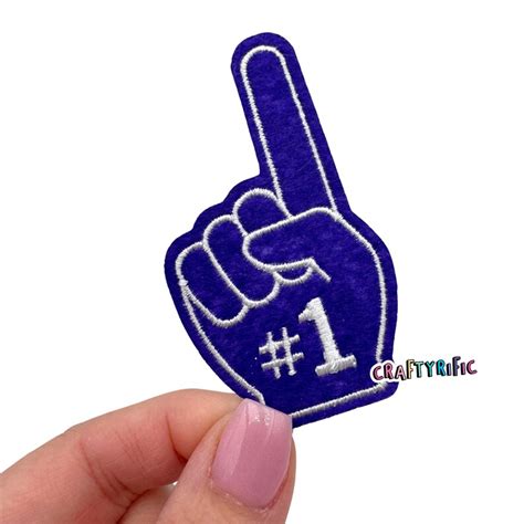 Foam Finger Patch Game Day Patch 1 Team Patch Hat Patches Game Day