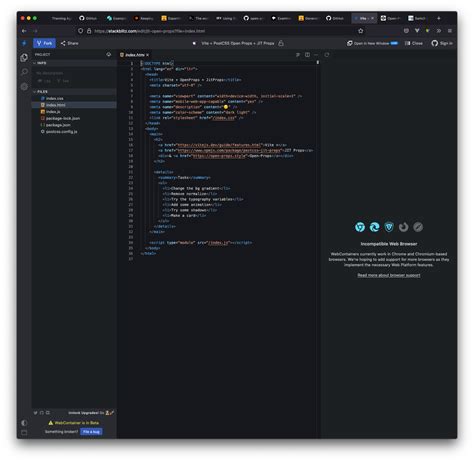Is Stackblitz Best For Demo Issue Argyleink Open Props GitHub