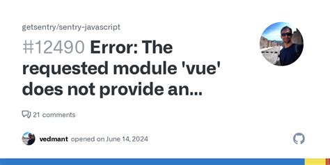 Error The Requested Module Vue Does Not Provide An Export Named