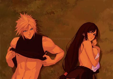 Tifa Lockhart And Cloud Strife Final Fantasy And More Drawn By Spykeee Danbooru