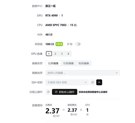 推荐一个国内可以按分钟计费的4090显卡租用公有云，一个小时24gb显存的4090只需要2 37元——仙宫云 数据学习者官方网站