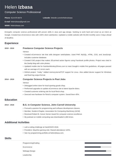 How To Write An Internship Resume 3 Examples And Guide