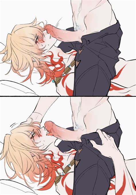 Rule 34 Half Dressed Hand On Hair Licking Penis Male Male Mydei Honkai Star Rail Phainon