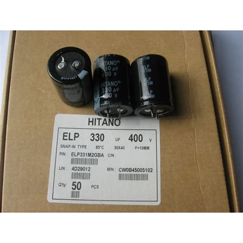 1 Condensateur Chimique Snap in 330µF 330MF 400V 85° HITANO ELP331m2GBA ...