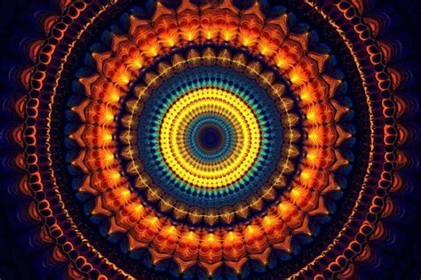 Premium Ai Image A Colorful Circular Pattern With A Star Pattern