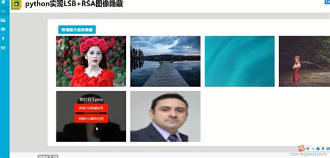 Python基于lsb算法与rsa算法的信息隐藏算法实现django用vscode的python模块实现rsa Lsb的隐写app界面