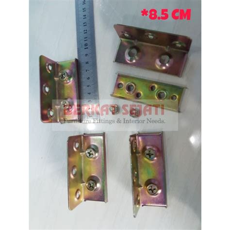 Jual Hak Ranjang Skrup Sudut Medan Kecil Bed Fitting Bracket Dipan