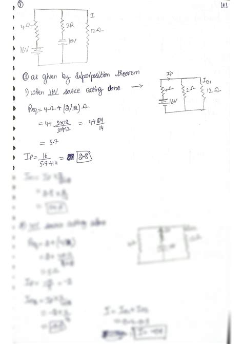 Solution Using The Superposition Theorem Determine The Current Through The 12 Ohms Resistor