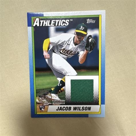 Topps Series 2 Baseball Relic Card Jacob Wilson Oakland Athletics Usata