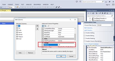 C Prevent Columns Of Datagridview From Disappearing In The Designer