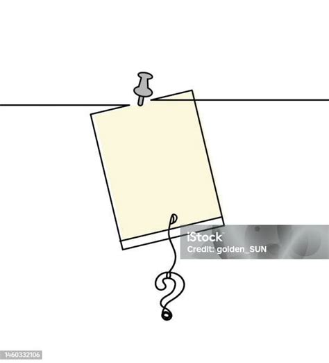 종이 클립과 물음표가 배경으로 흰색에 선 그리기로 있는 추상 컬러 용지 개념에 대한 스톡 벡터 아트 및 기타 이미지 개념 계획 단일 객체 Istock