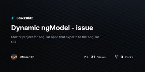 Dynamic NgModel Issue StackBlitz