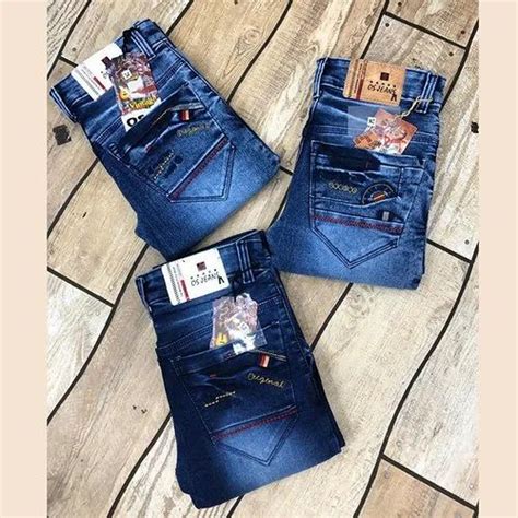 Men Denim Blue Faded Slim Fit Jeans At Best Price In Surat Id