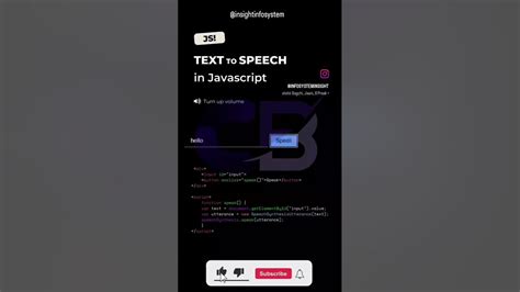 Text To Speech In Javascriptwebdeveloper Reels Webdesign Website