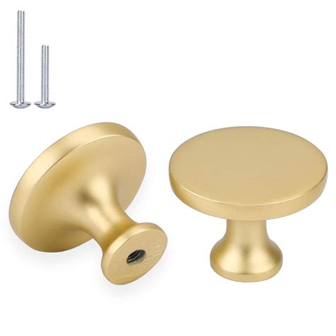 Haliwu 20 Pack Matte Gold Cabinet Knobs 1 14 Inch Kitchen Cabinet
