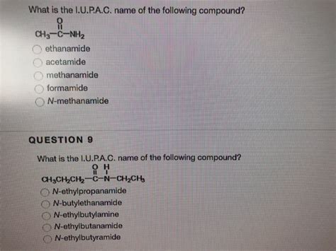 Solved What Is The Iupac Name Of The Following
