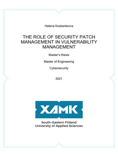 security patch management pdf vulnerability computing risk
