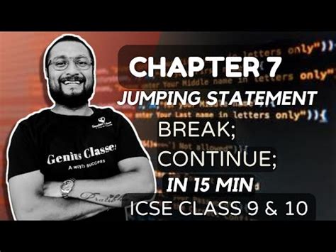 Conditional Constructs In Java Break Continue Jumping Statements ICSE Class YouTube