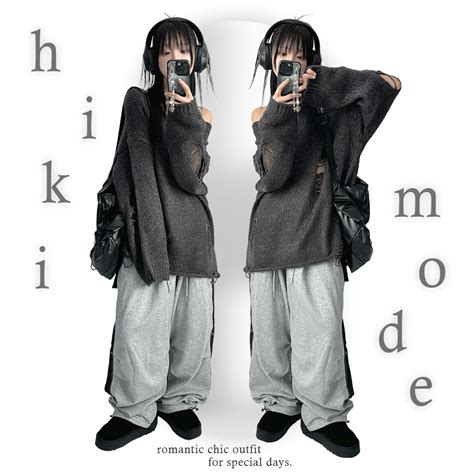 히키모드 알파카 울 빅사이즈 디스트로이드 데미지 빈티지 브이넥 오버핏 니트