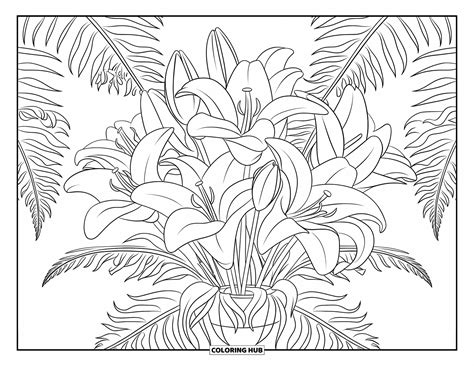 85 Desenhos De Lírio Para Colorir Para Crianças E Adultos Grátis