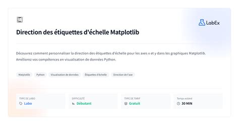 Direction Des étiquettes Déchelle Matplotlib Visualisation Python Labex