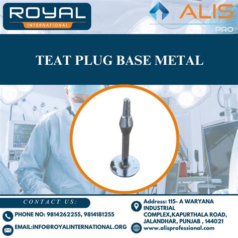 Teat Plug Base Metal At Best Price In Jalandhar Royal International