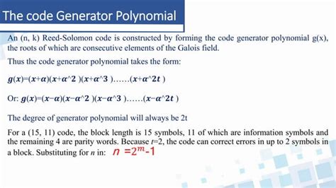 Reed Solomon encoder and decoder ريد سلمون PPT