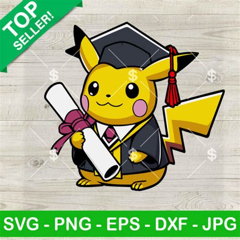Pikachu Graduate Class Of 2024 Svg Pikachu Graduate Svg Senior Svg