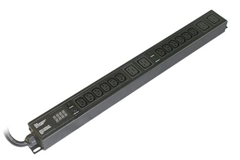 Vertical 24 Way Pdu With 20x C13 And 4x C19 In 2 Branch Circuits Of 10 2