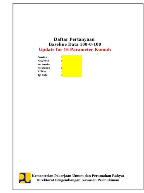 Kosong Form Baseline 16 Kriteria Pdf