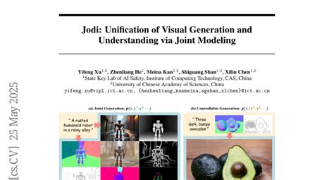 Jodi Unification Of Visual Generation And Understanding Via Joint Modeling Ai For Dummies