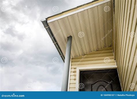 Sip Panel House Construction Brown Rain Gutters Stock Image Image Of White Siding 184998107