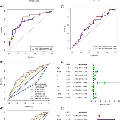 Performance And Validation Of The Prognostic Risk Model A