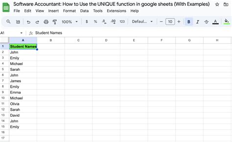 How To Use The UNIQUE Function In Google Sheets With Examples