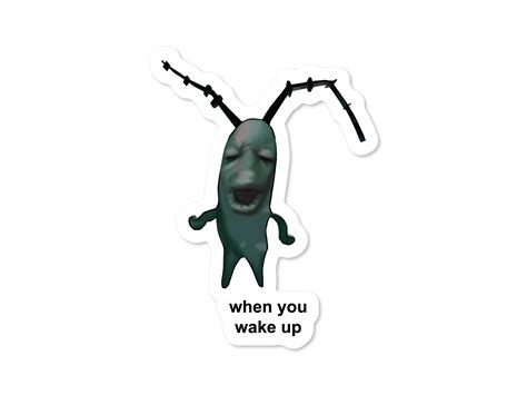 Cursed Plankton 3 Funny Sticker Stickerbongo