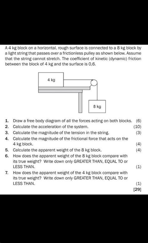 Solved A Kg Block On A Horizontal Rough Surface Is Chegg